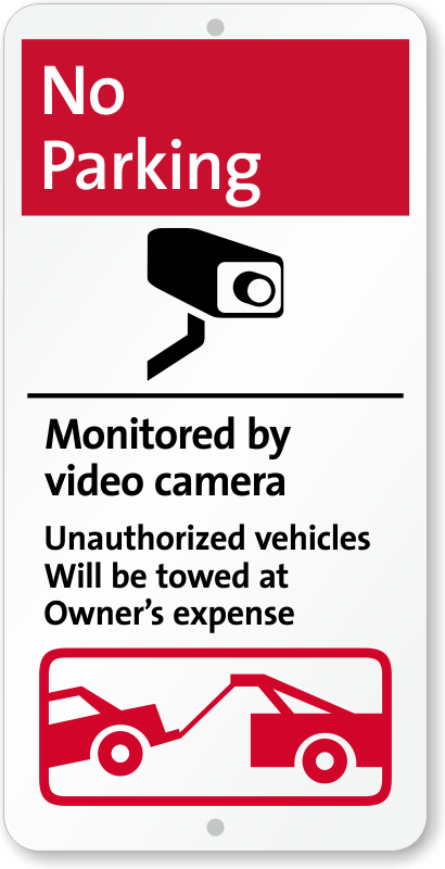 No Parking, Under Video Surveillance iParking Sign, SKU: I-0119
