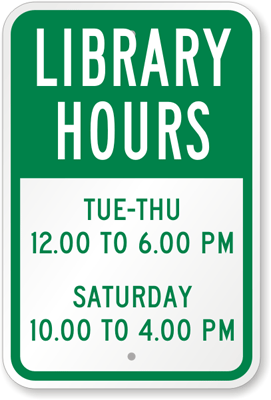 Library Parking Only, Parking Lot Stencil Signs