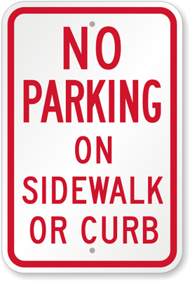 No Parking On Sidewalk ConeBoss Sign