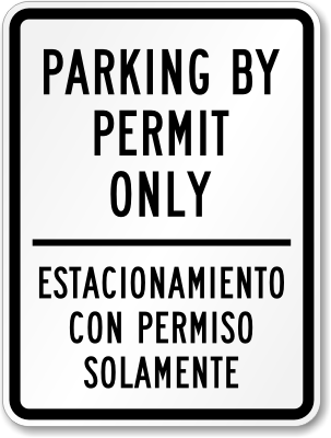 Best-Selling Parking By Permit Only Sign