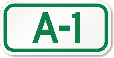 Parking Space Sign A1 , SKU: K-6259-A1