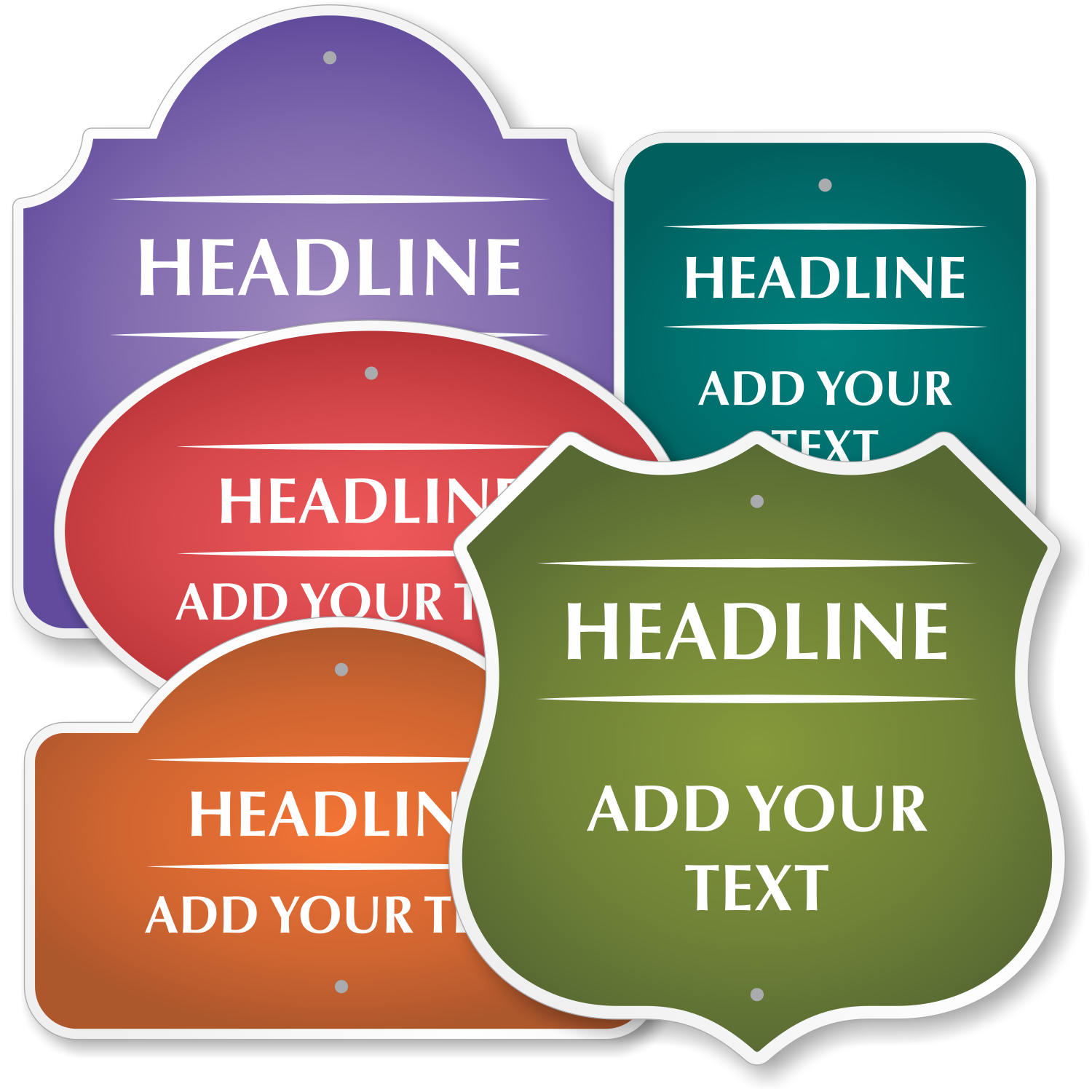 Add Own Headline and Wording Custom Sign, SKU: K2-3515