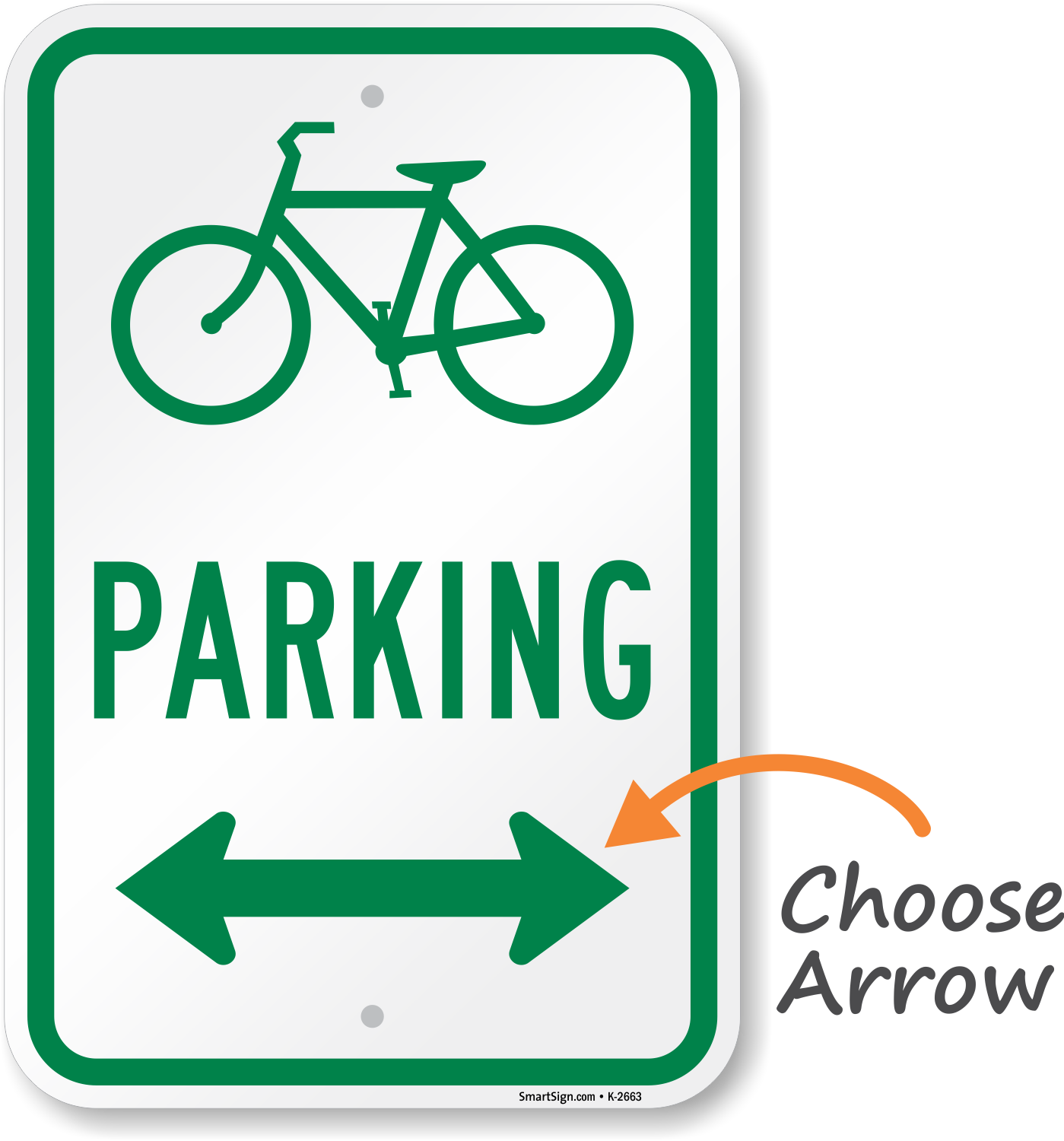 Cool Bicycle Parking Sign with Graphic