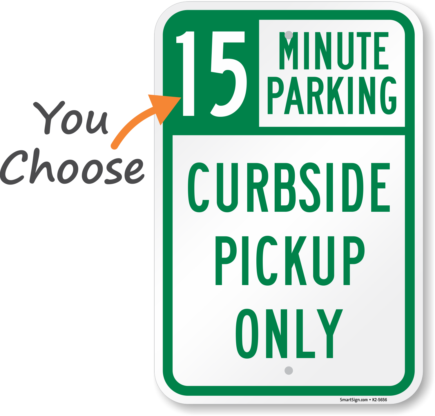 Space Number Curbside Pickup Only SlipSafe Floor Sign