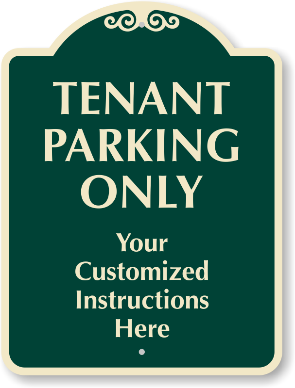 Tenant Parking Only SignatureSign