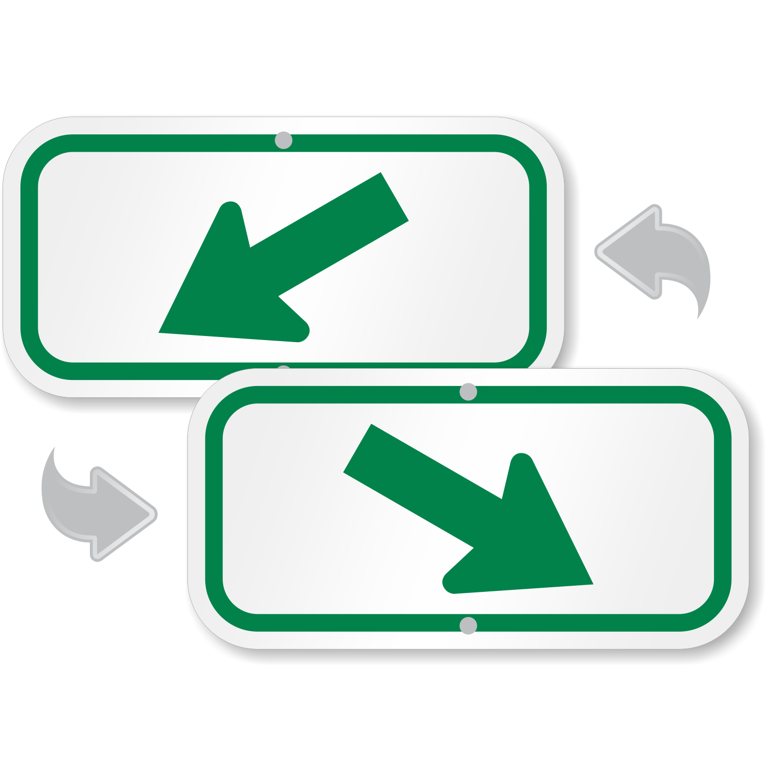 6" x 12" Directional Arrow Sign, Aluminum