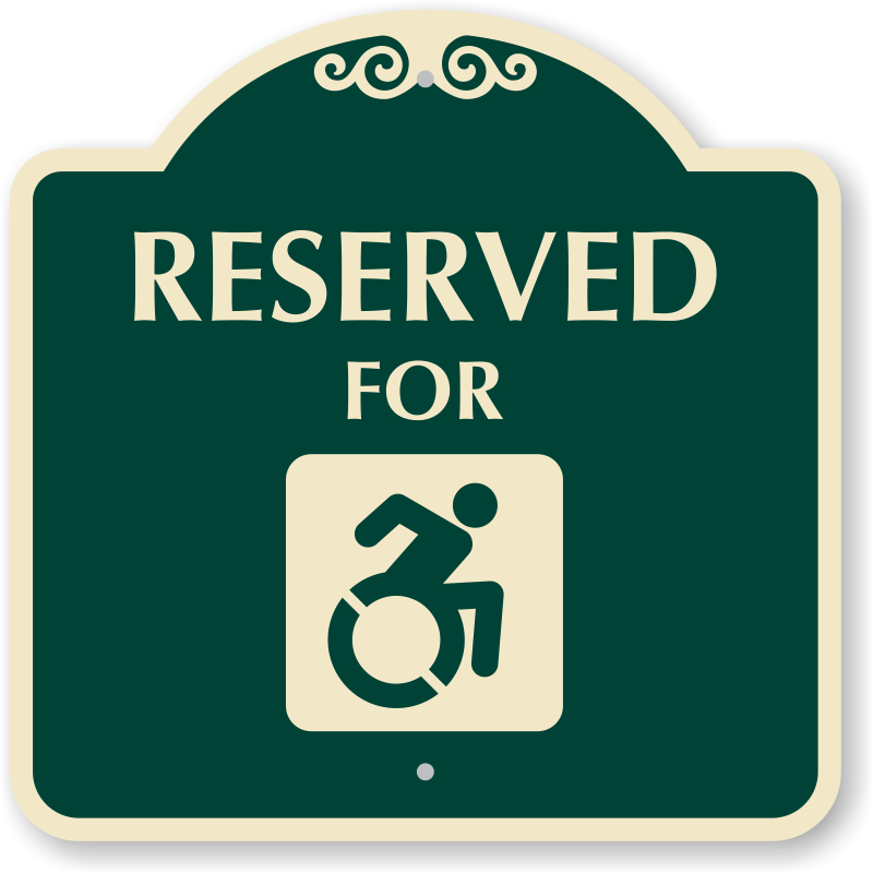 SignatureSign Handicapped Reserved Sign