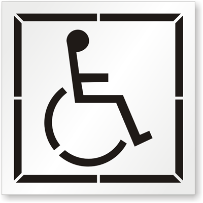 Pavement Stencil - Handicapped Symbol Signs