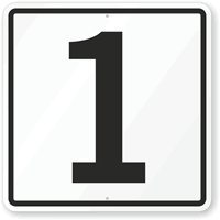 Numbered Parking Spot Sign 1 , SKU: K-6352