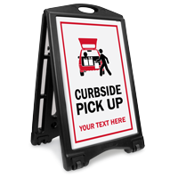 Curbside Pick Up BigBoss Portable Custom Sidewalk Sign, SKU: K2-3556