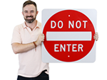 Do Not Enter Traffic Signs